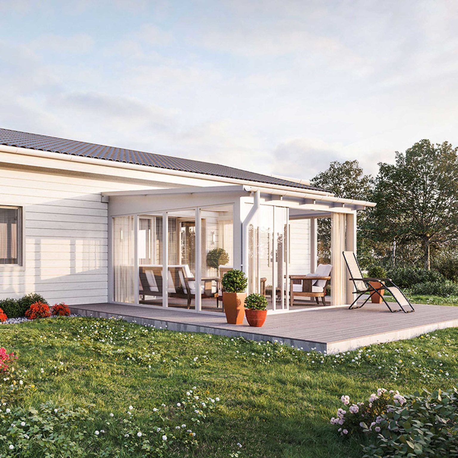 Uterumssats sadeltak 15 kvm | Alltid serien | Vinterträdgård | Halle®