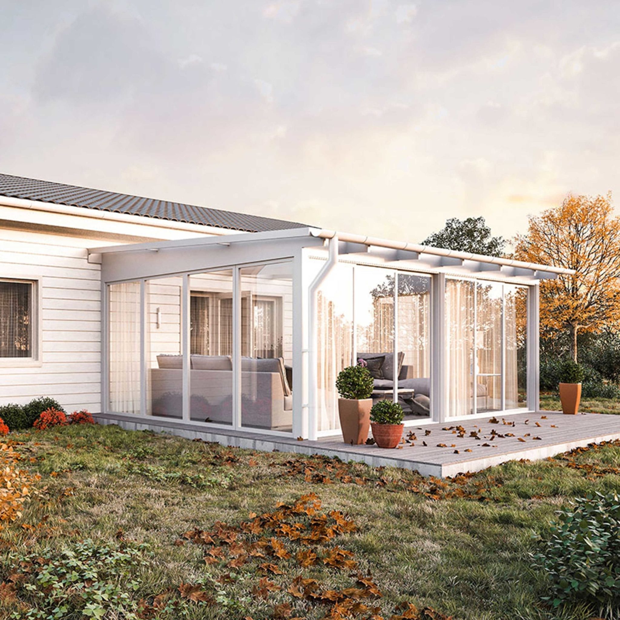 Uterum 15m2 Harmony Mertid | Ett mindre uterum för vår och höst | Halle®