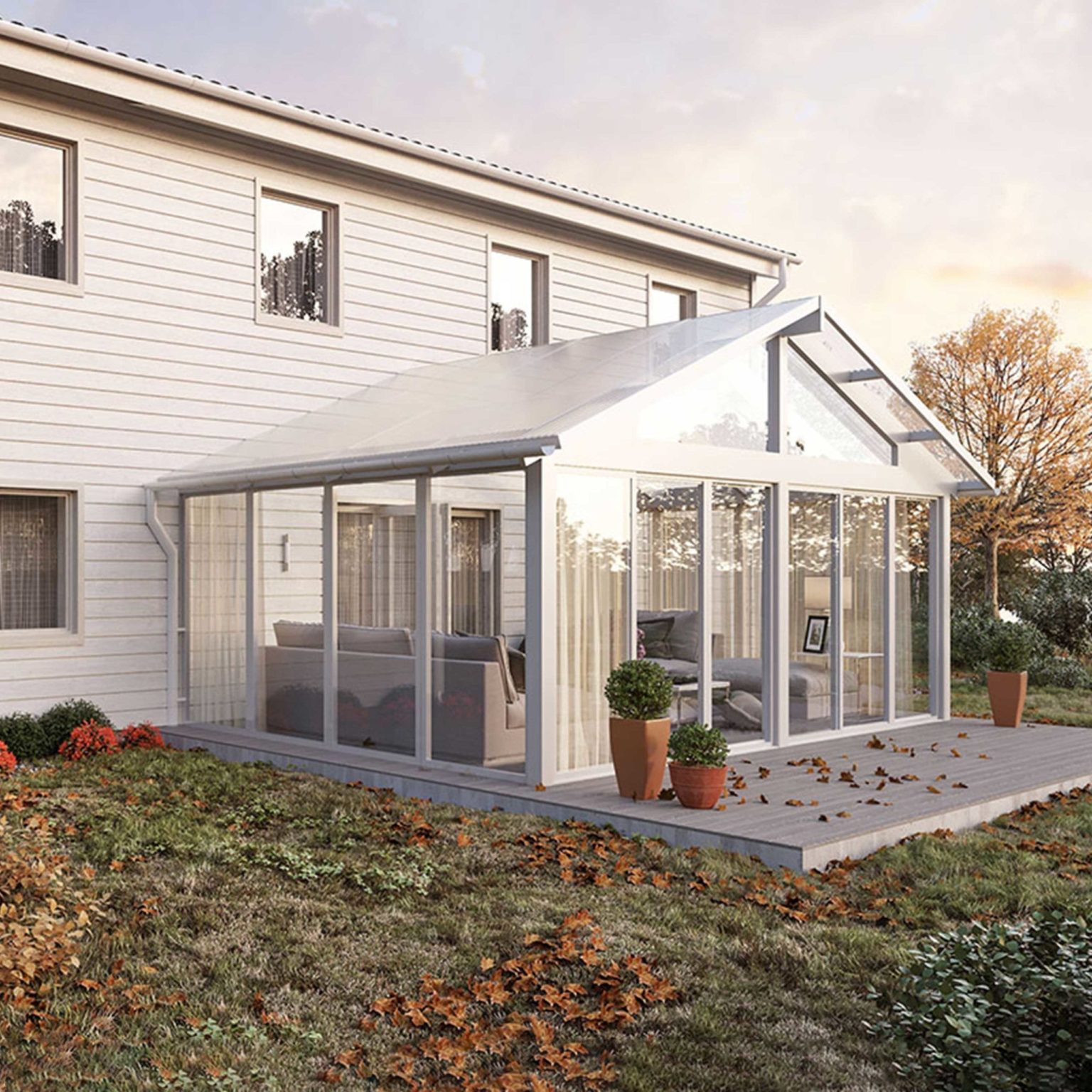 Uterumssats sadeltak 15 kvm | Alltid serien | Vinterträdgård | Halle®